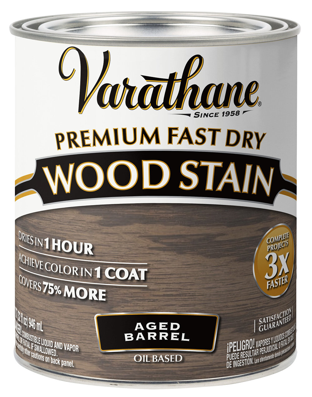 Масло для дерева тонирующее быстросохнущее Varathane Fast Dry Wood Stain 0,946 л. Цвет: Старинная бочка