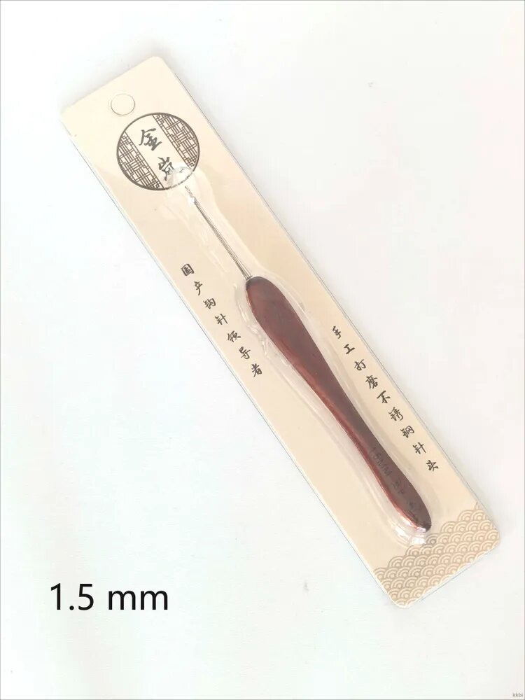 Крючок для вязания Jinlan с ручкой из красного сандала 1.5mm