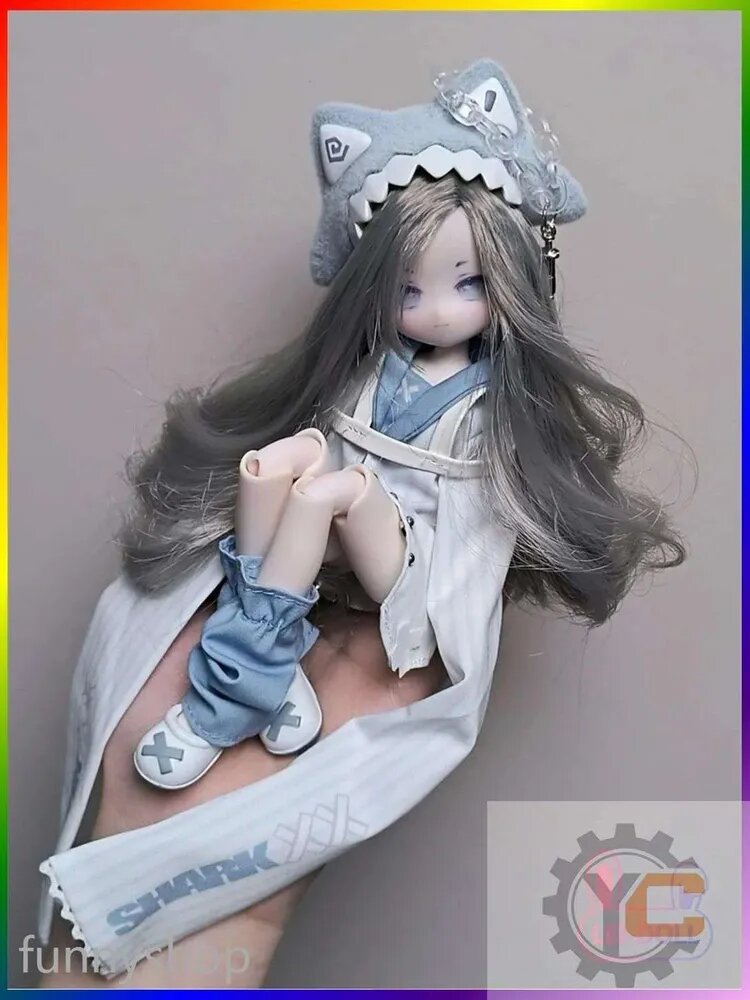 LEI-Doll 1/8 Кукла с шаровидными суставами BJD,(Lovely Kwaidan Series) ,19cm, полный набор прически, одежды и аксессуаров, коллекционная, подарок для девочек