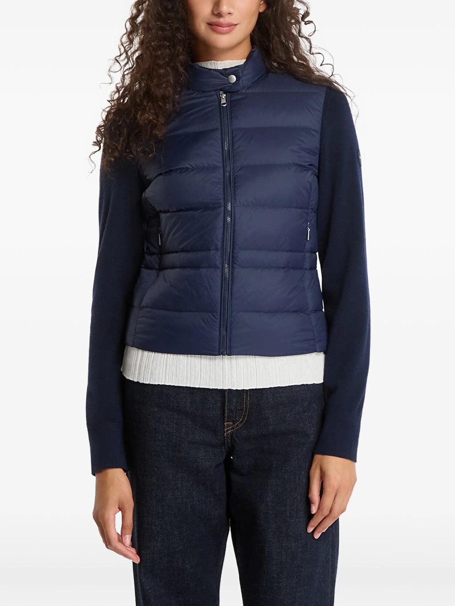 Куртка Quilted knit-sleeve jacket