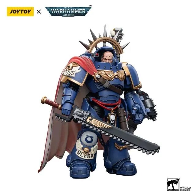 Подвижная фигурка JOYTOY Warhammer 40K 1/18 Action Figures Ultramarines Captain in Gravis Armour