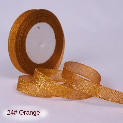 Мерйловер органза лента блестящая 15 мм 25 ярдов Оранжевый, orange