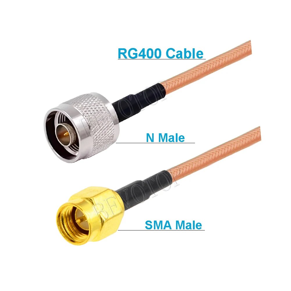 Коаксиальный кабель RG400 N Male - SMA Male, 1M