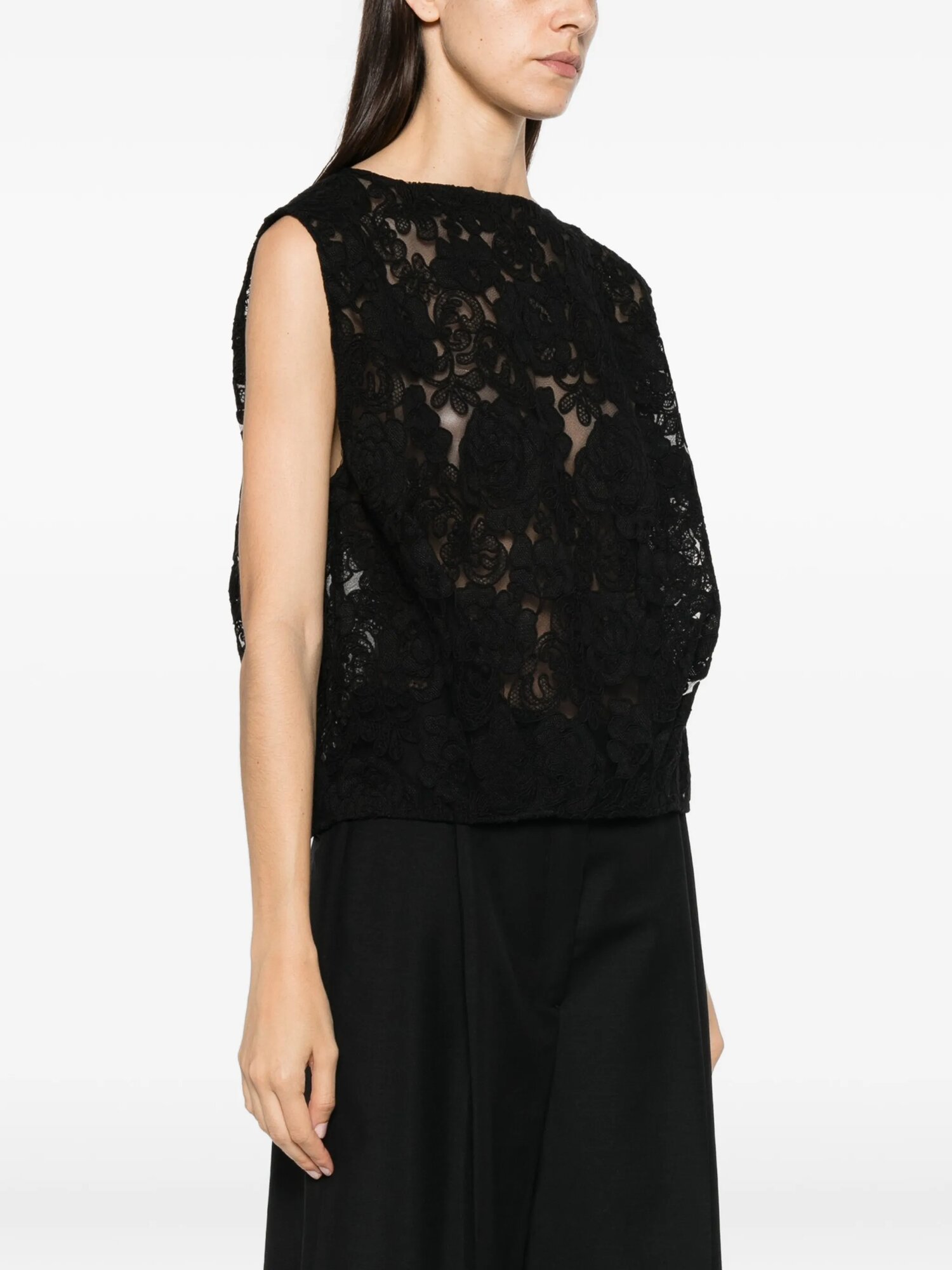 Топ Simone Rocha Heavy-lace sleeveless top, размер 8 — фото 1