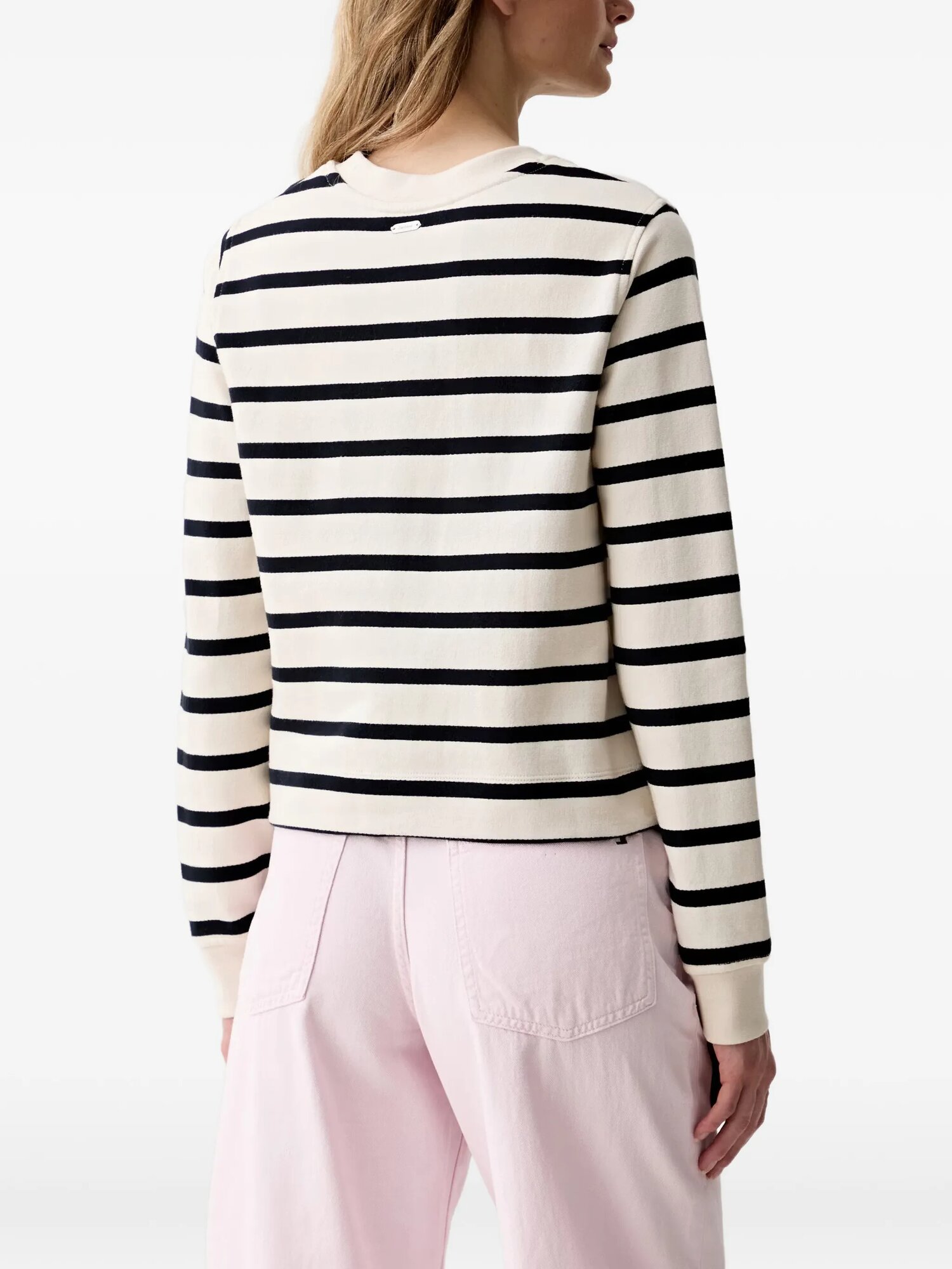 Толстовка Barbour Aylesby striped-pattern chest-pocket sweatshirt, размер 10, , бежевый/белый — фото 1