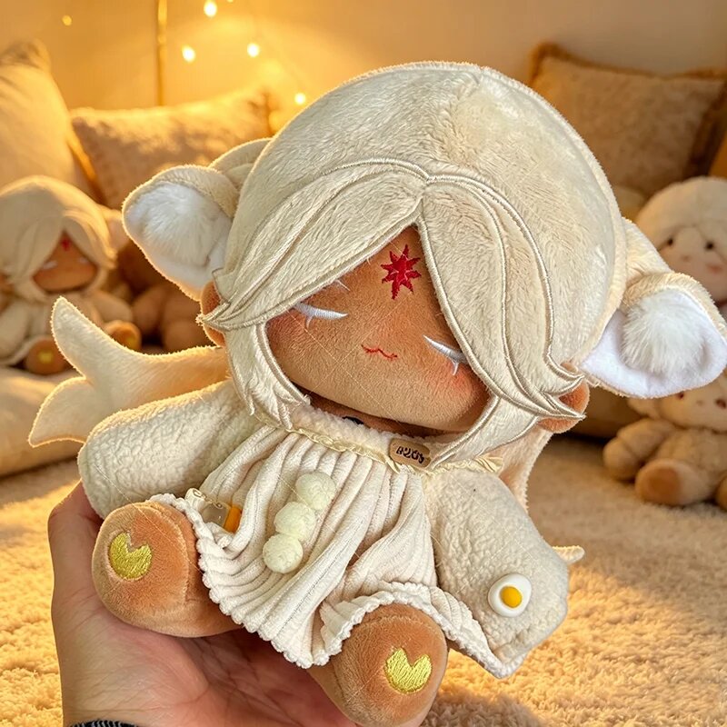 Мягкая плюшевая кукла Pure Vanilla Cookie Run: Kingdom 20 см doll with clothes, with skeleton