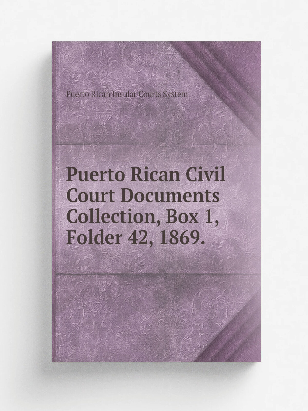 Puerto Rican Civil Court Documents Collection, Box 1, Folder 42, 1869.