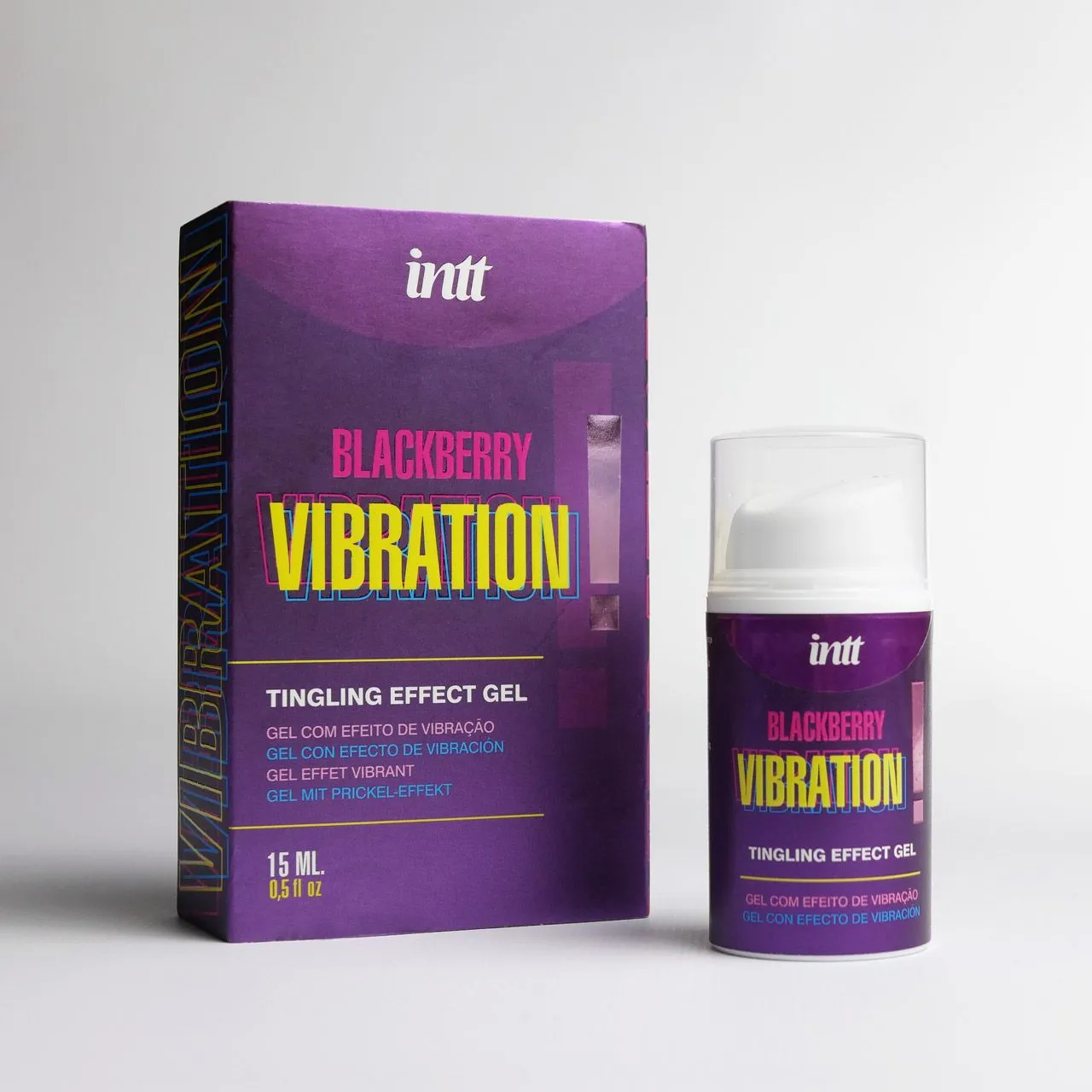 79288 Intt Vibration! Blackberry, 15 мл. Гель с эффектом вибрации и ароматом ежевики
