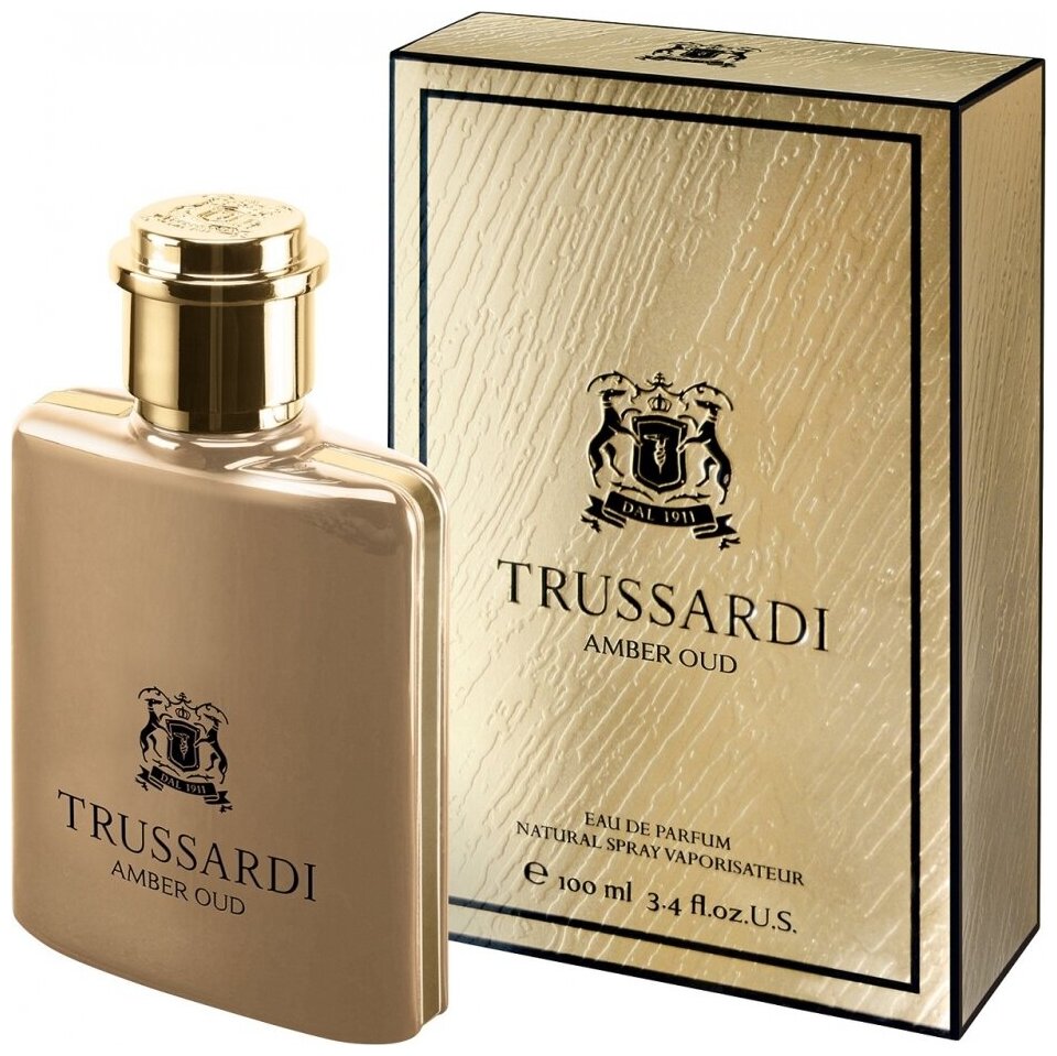 Парфюм TRUSSARDI "Amber Oud", мужской, восточные древесно-шипровые ноты, 100мл