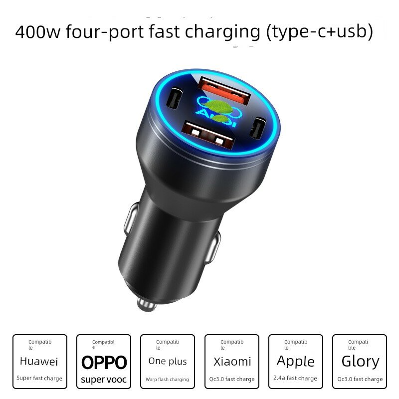 Автомобильный зарядник Ауди А6Л с 4 портами USB и 400Вт сверхбыстрой зарядкой