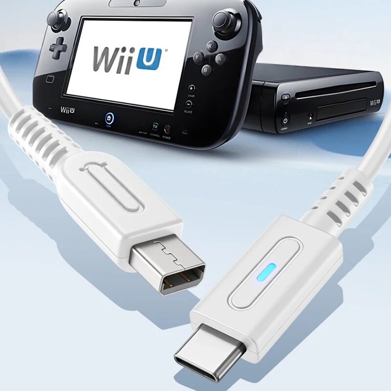 Кабель для зарядки USB-C PD длиной 1,2 м для контроллера Wii U, адаптер-переходник USB-C для питания Wii U