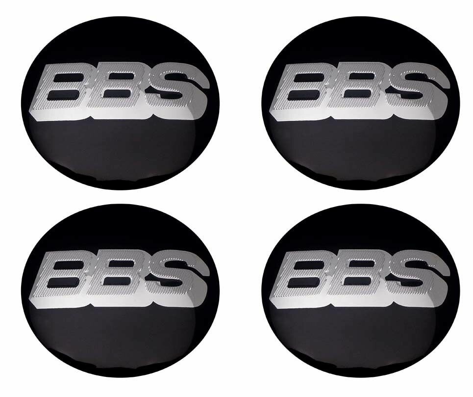 Наклейки на диски BBS черные 56 мм