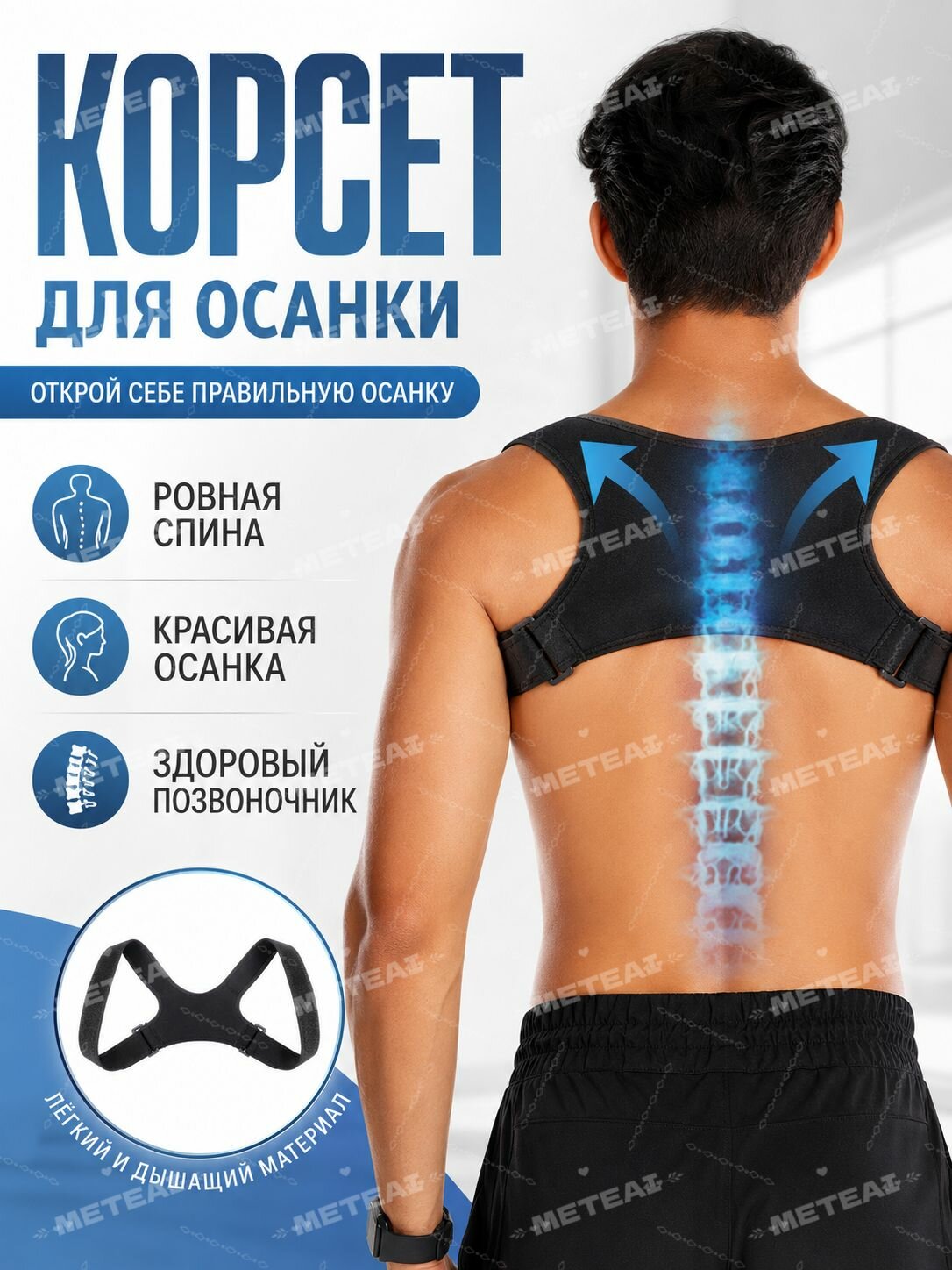 Meteai Тренажер для спины ANG000347 спинной тренажер