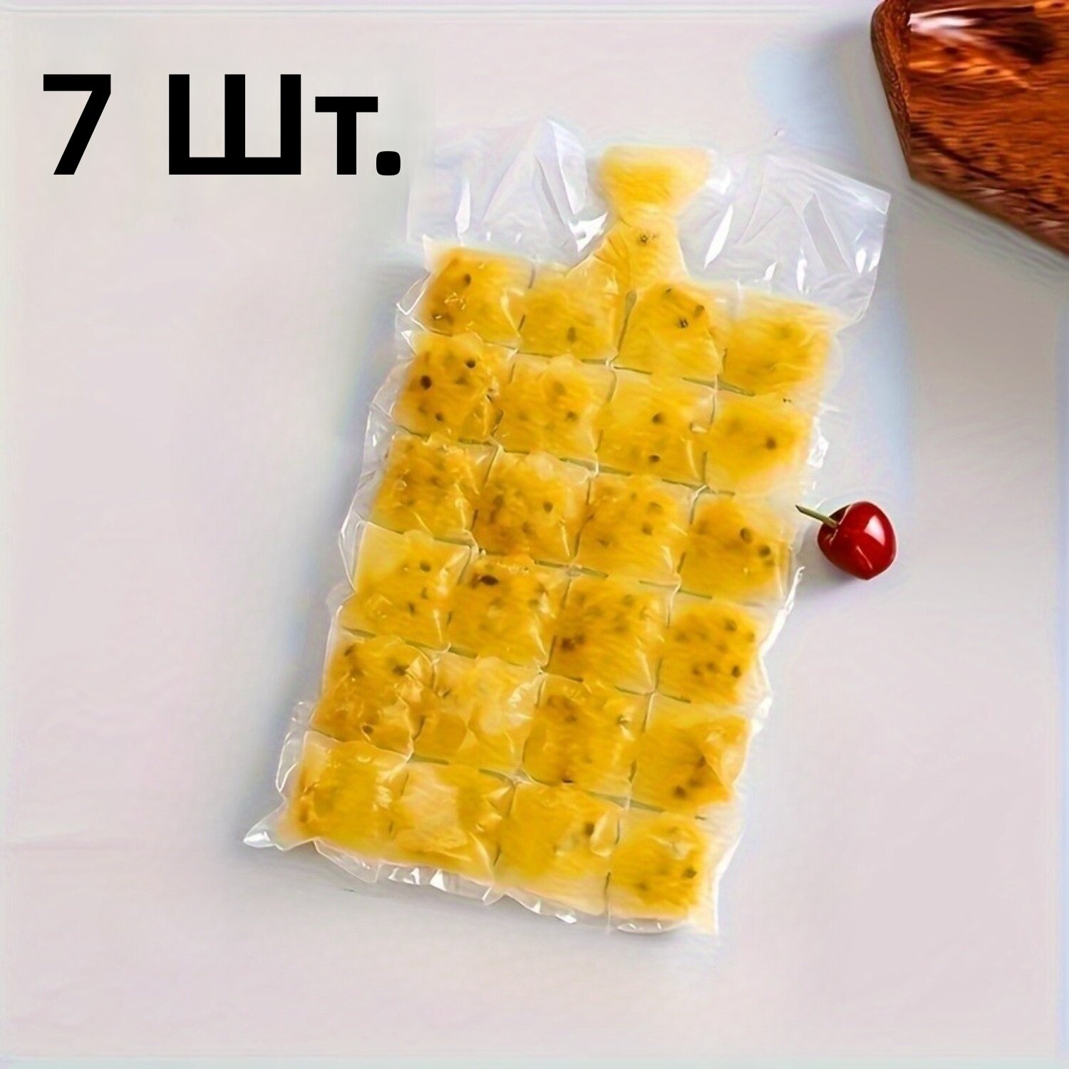 Прозрачные пакеты-формы для льда, 7 штук