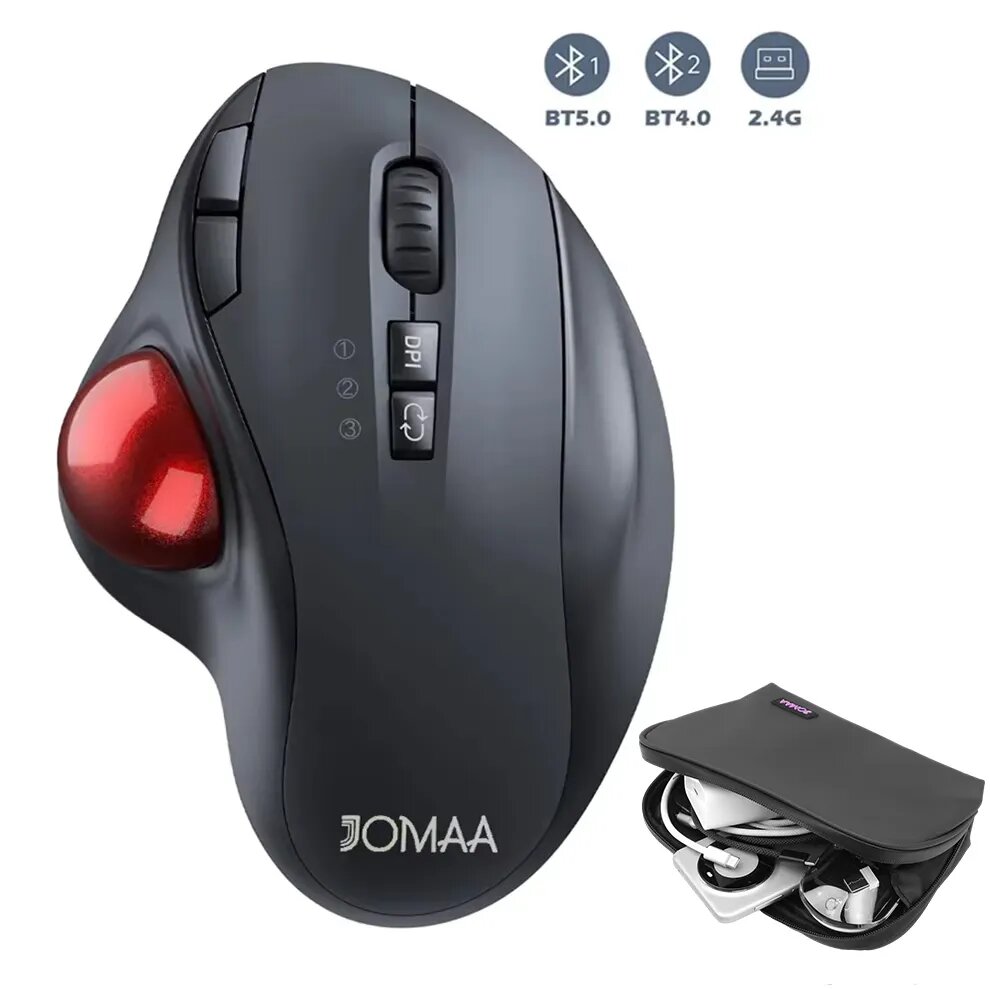 JOMAA Мышь беспроводная CP7366BAG009RUA, черно-серый