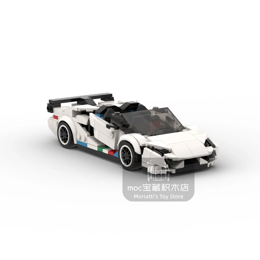 Конструктор MOC Speed City Champion Racer 2024 Белый, Aventador SVJ