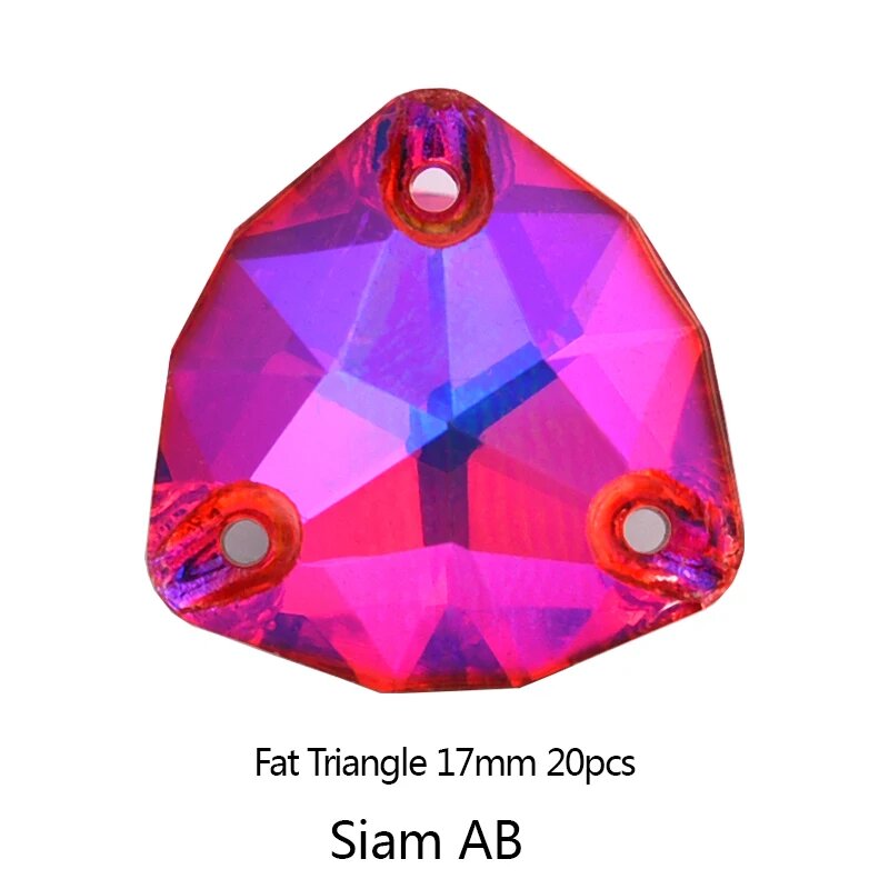 Стразы BOBOHOO Siam AB для рукоделия FTriangle 17mm 20pcs