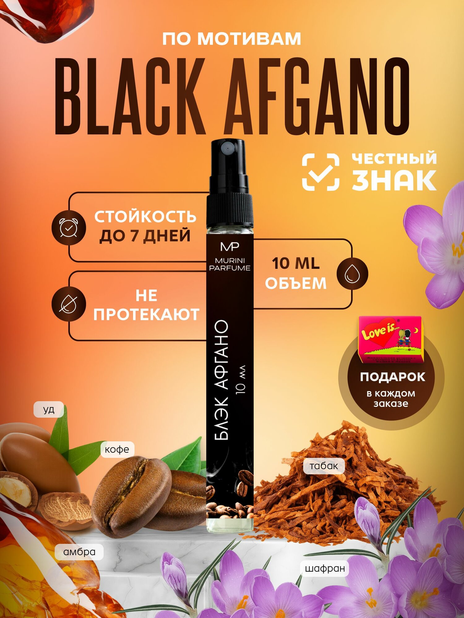 Духи мужские Black Afgano Блэк Афгано 10 мл парфюм мужской аромат для мужчин объем 10 мл