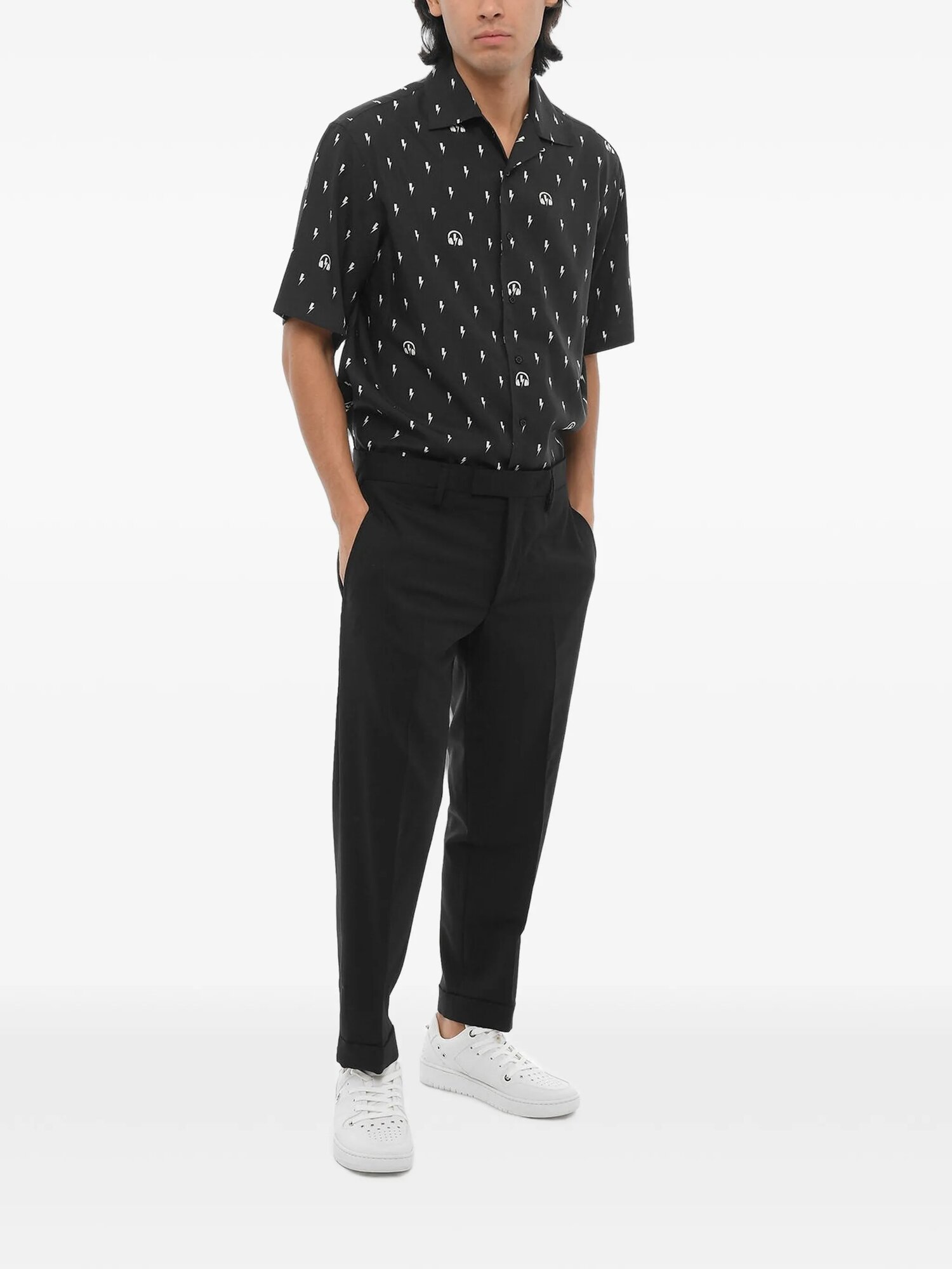 Брюки Neil Barrett Zipped-ankle trousers, размер 50 — фото 1