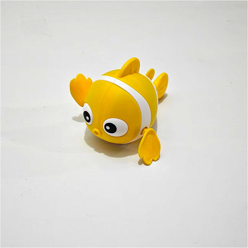 Желтая заводная игрушка для воды "Рыбка-клоун", 1 штука, детская летняя игрушка для ванны и улицы, идеальный подарок или сувенир