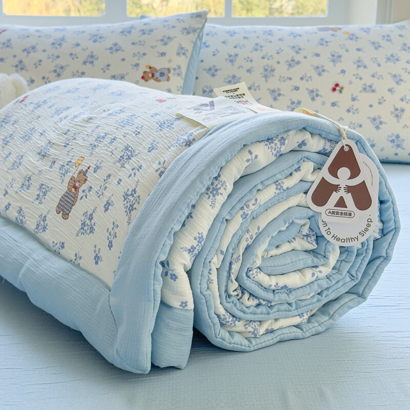 Одеяло "Мягкая пряжа-Guava Miffy", 200х230cm, всесезонное, детское, хлопок 100%, Мягкая пряжа-Медвежонок в кустах1 шт