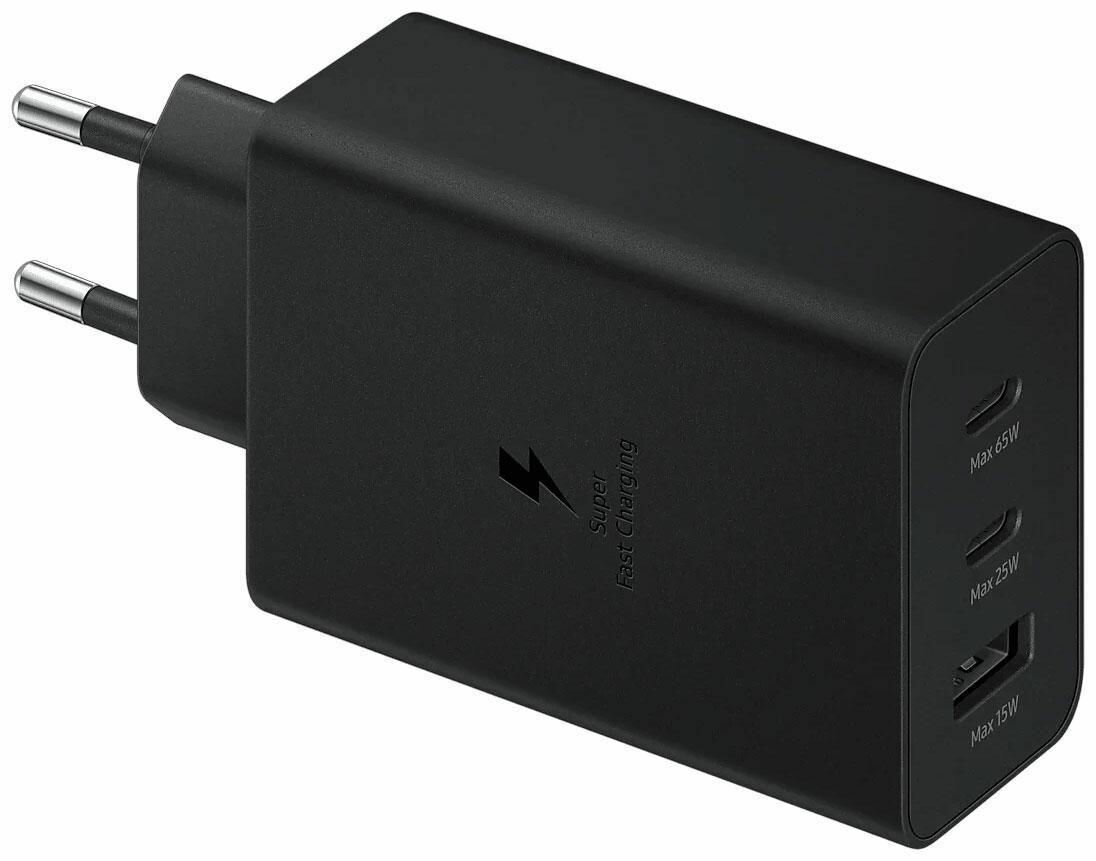 Зарядное устройство для радиотехники Samsung EP-T6530 65W 3-Port (USB-Cx2/USB) Black (EP-T6530NBEG)