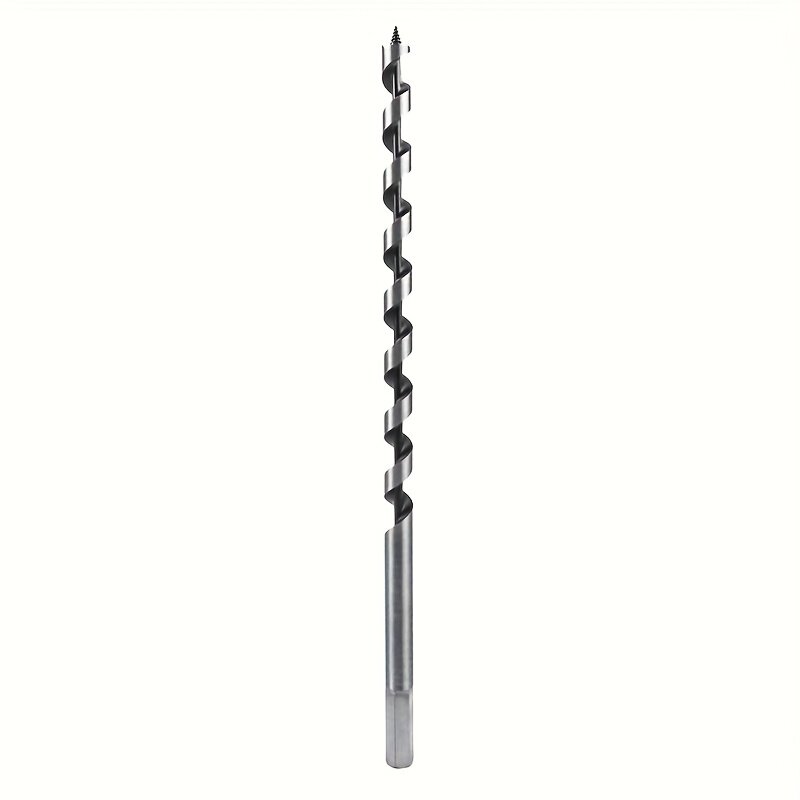 Набор спиральных сверл по дереву 1/2" x 12", шестигранный хвостовик 3/8", углеродистая сталь, самоподающая крупная резьба, подходит для 20 сценариев, для точного сверления твердой древесины, шпал и ландшафтного бруса, тяжелые сверла с прочн