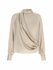 Блуза BRUNELLO CUCINELLI Asymmetric draped blouse, размер 42
