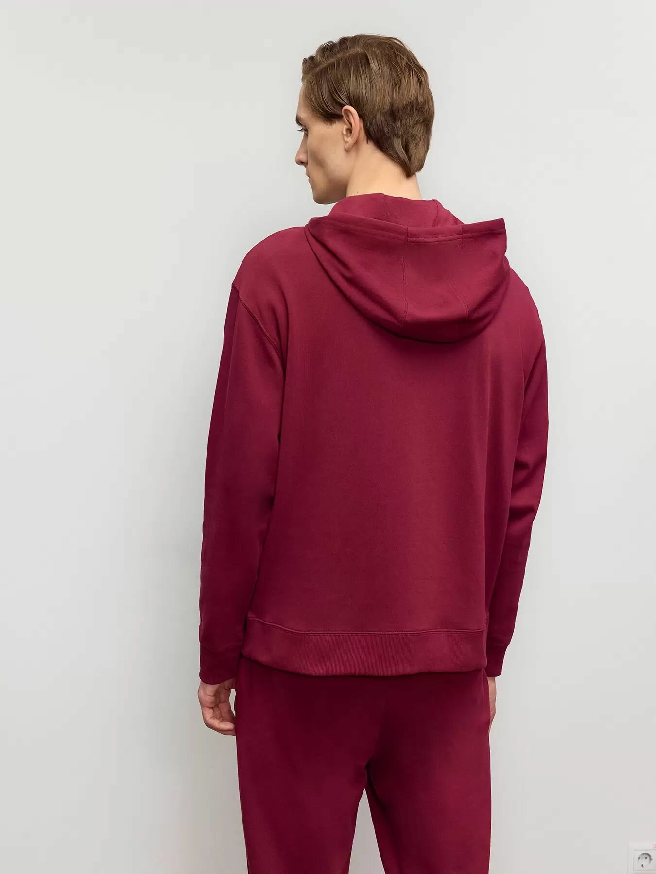 Худи JUST CLOTHES Весна-лето 2025, размер 60, , бордовый — фото 1