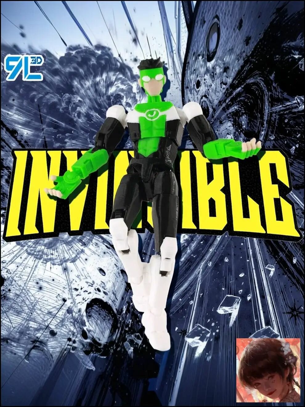 9L3D Печатная фигурка Марк (Whats Mark), Invincible, Titan 13, Lucky 13, 3D-печатная подвижная модель, подарок для анимешников и коллекционеров