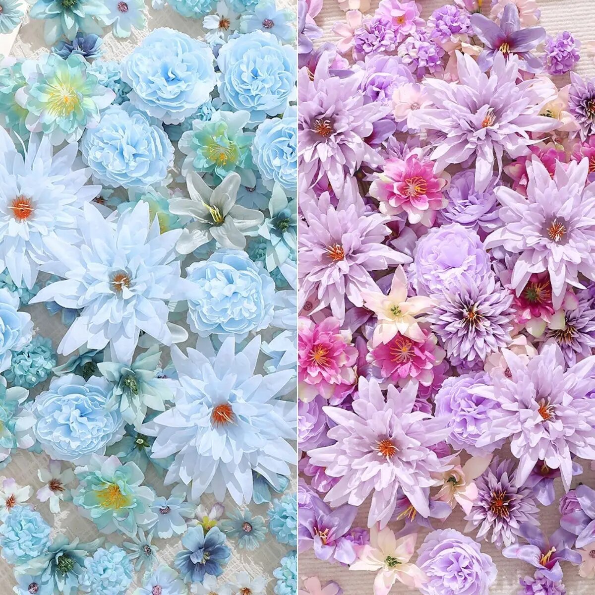Искусственные цветы, 20 шт, Blue Purple
