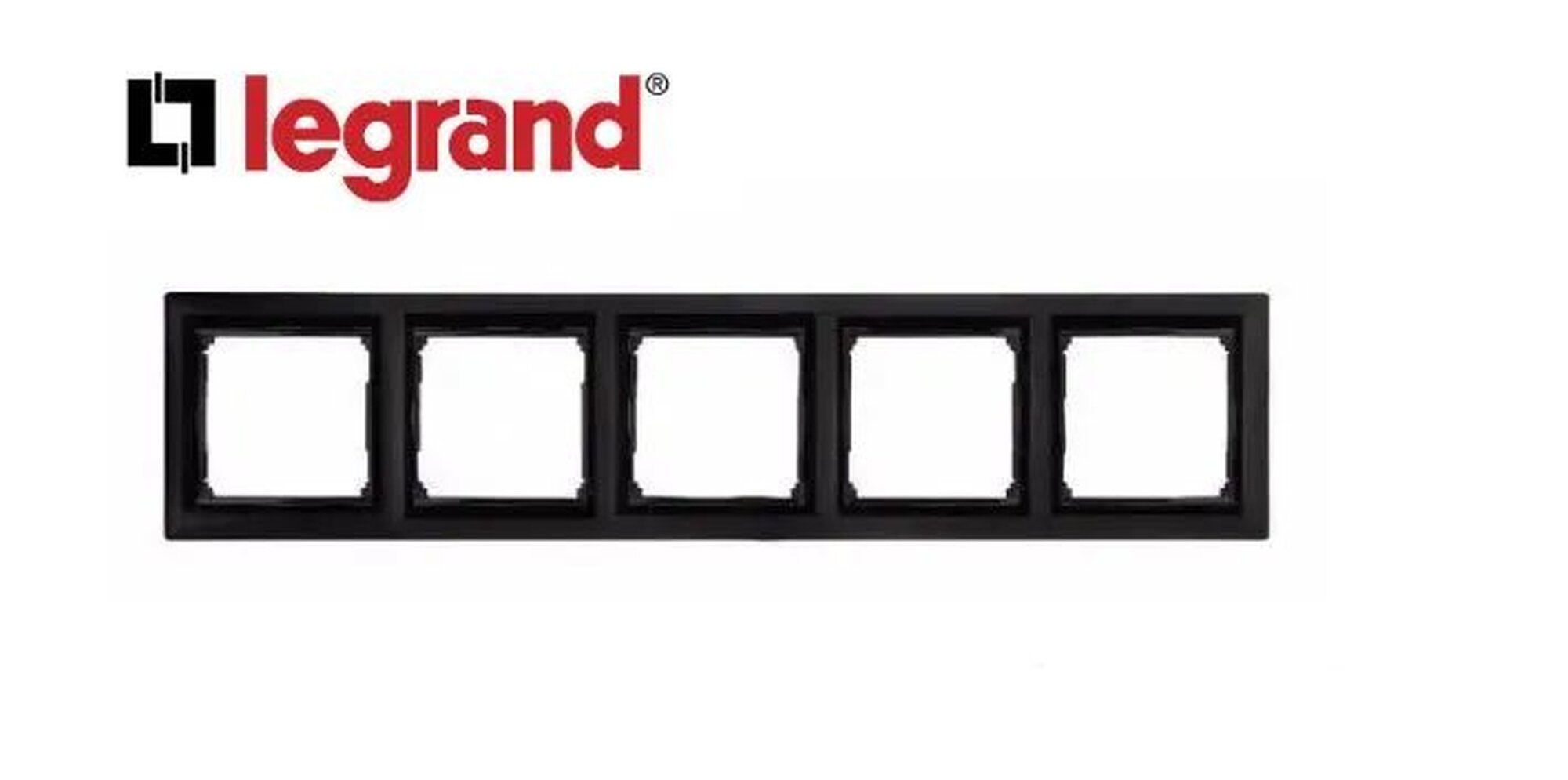 Рамка пятерная Legrand Valena 770355, цвет черный, количество 1 шт.