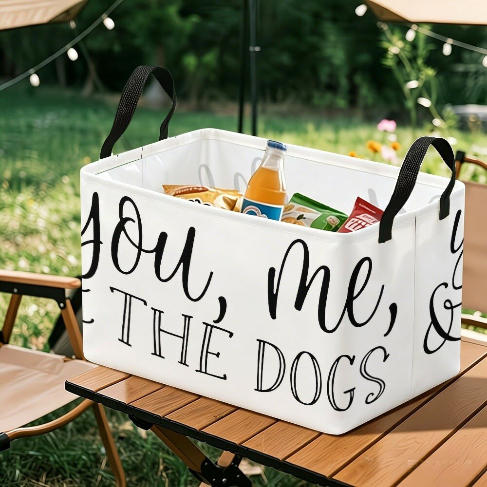 Открытый контейнер для хранения с принтом "You Me & The Dogs", 45×30×28 см, 1 шт, подарок на Рождество, органайзер для гостиной и спальни