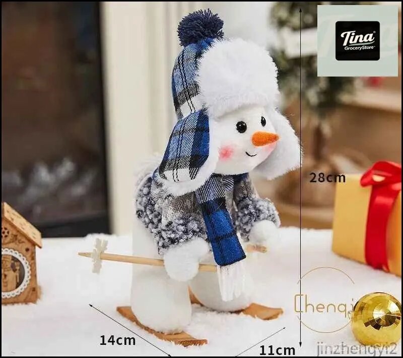 Игрушка под елку "Tina GroceryStore" E, фигурка декоративная, текстиль, размеры 14x11x28 см