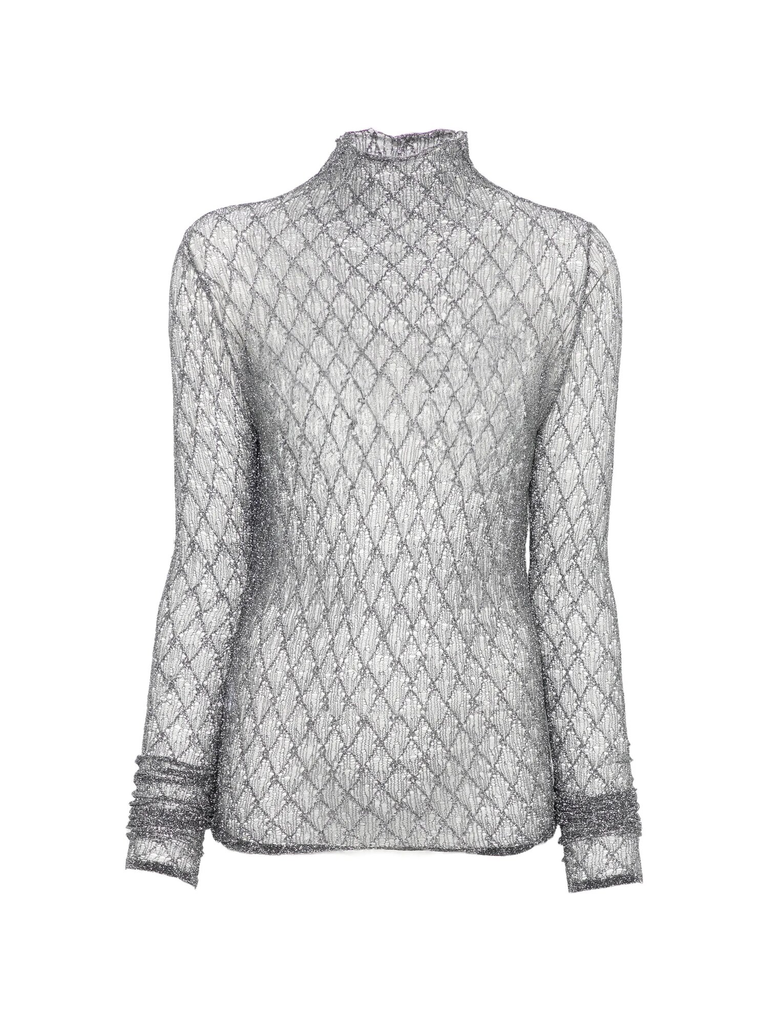 Топ Diamond-mesh high-neck top