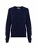 Свитер Jil Sander Cut-out V-neck sweater, размер 40, , Синий принт