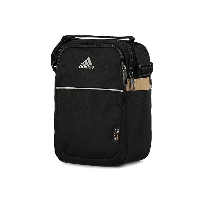 Сумка adidas, фактура тиснение, черный — фото 1