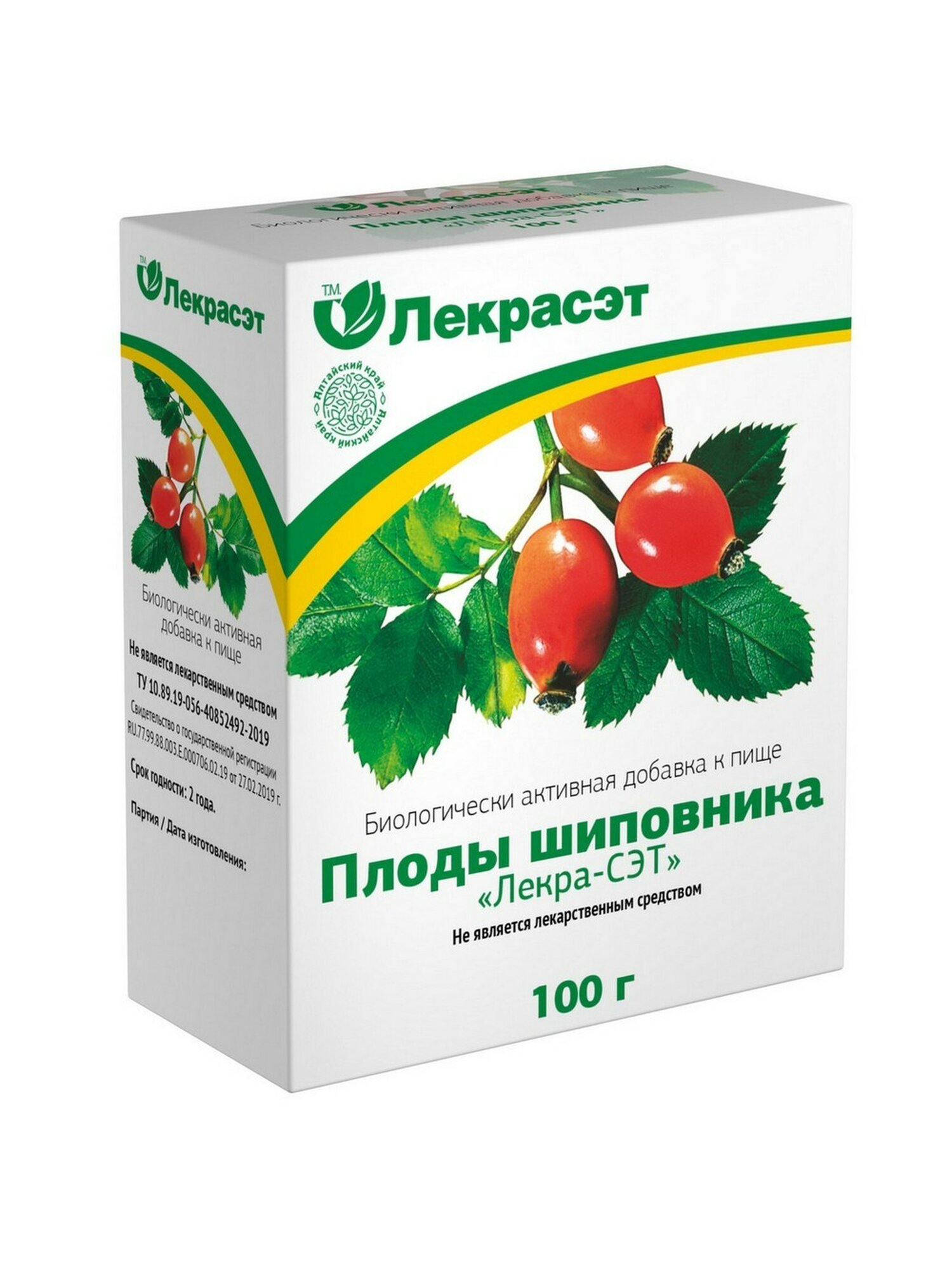 Шиповника плоды лекра СЭТ 100,0 — Растительное сырье измельченное 100,0 грамм, россыпь в уп.