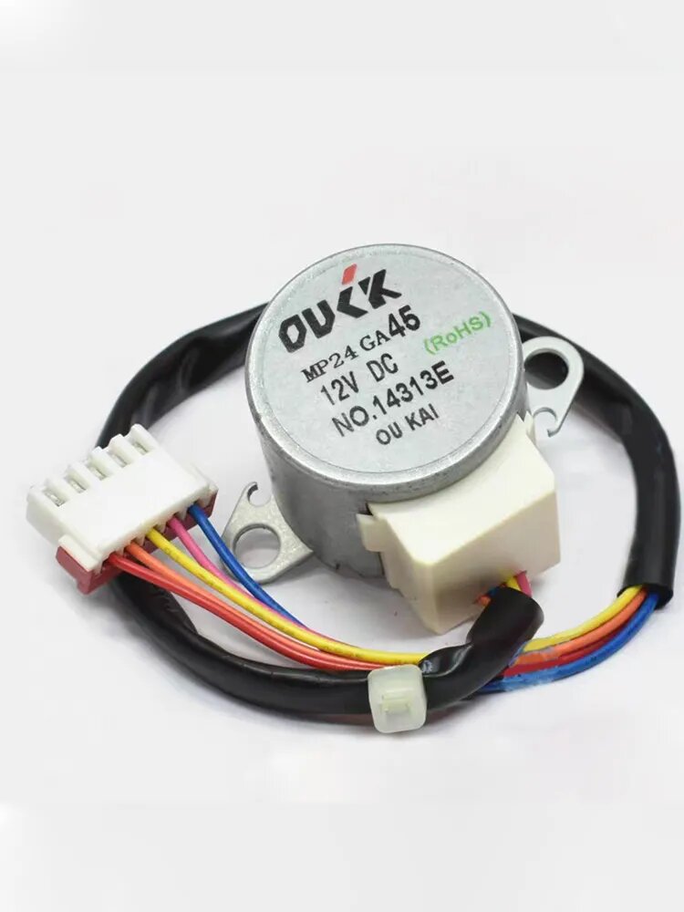 Дефлектор ветра (жалюзи) с шаговым двигателем DC 12V для кондиционера MP24GA45. Синхронный мотор, подвесные элементы