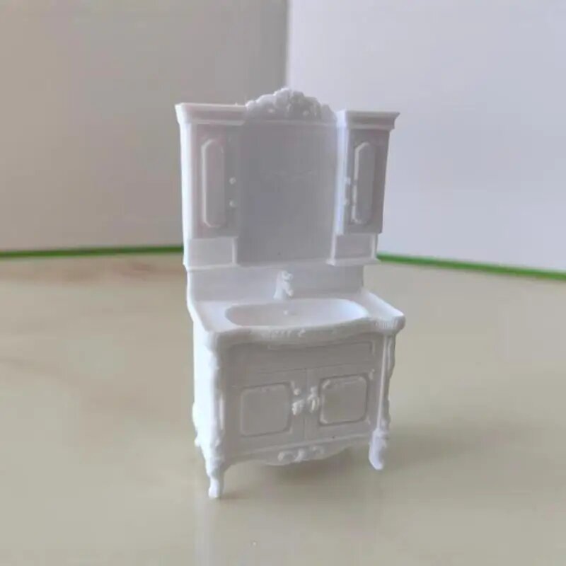 Миниатюрный умывальник для кукольного домика 1/12 Белый, White