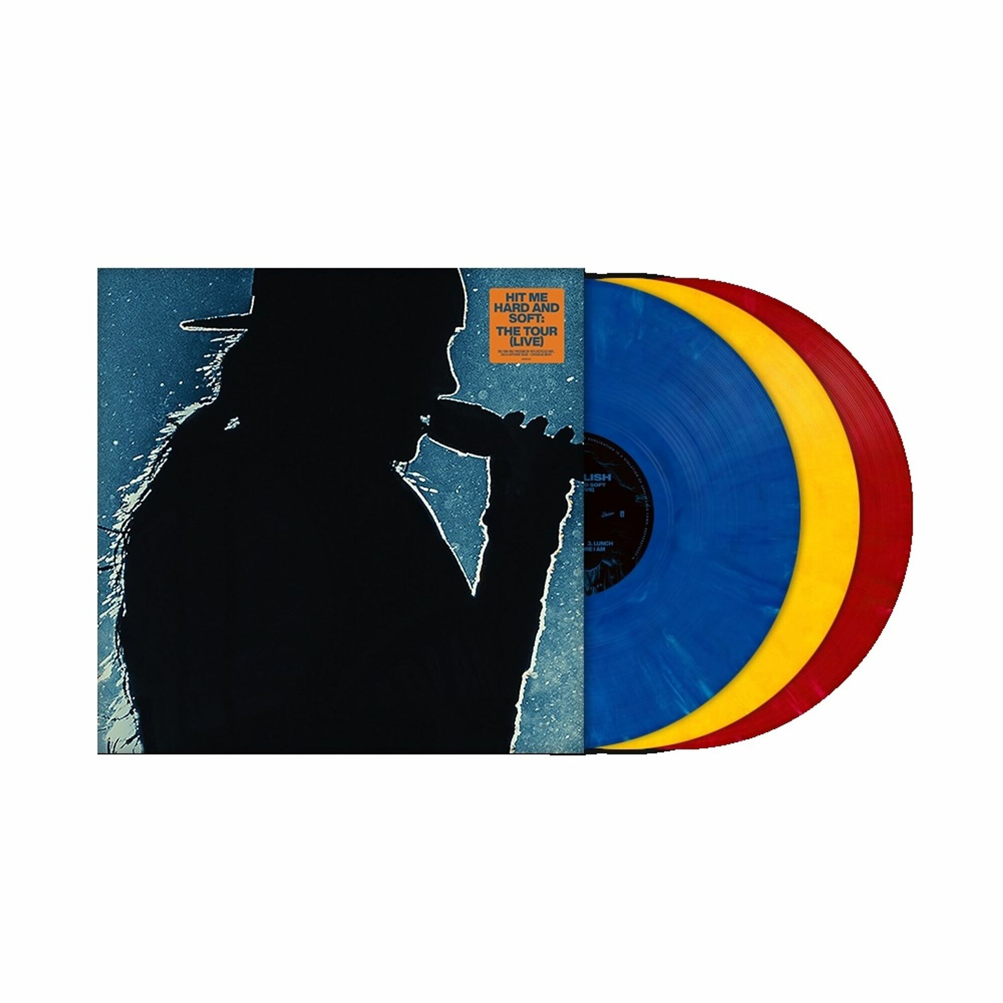 Виниловая пластинка Billie Eilish - Hit Me Hard And Soft: The Tour (3LP Сине-жёлто-красный винил) 2026, Gatefold