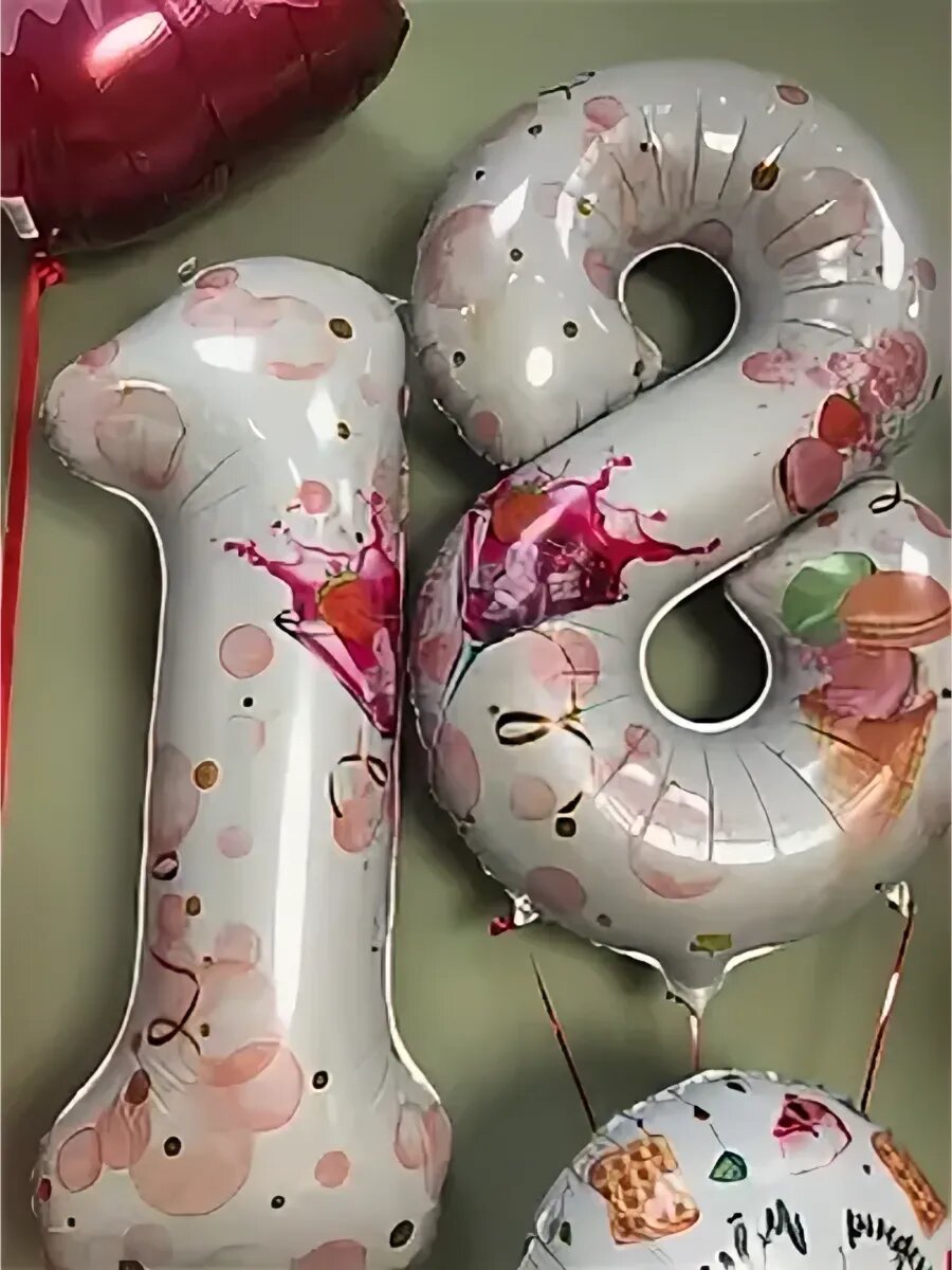 Шары цифры 18 лет вечеринка