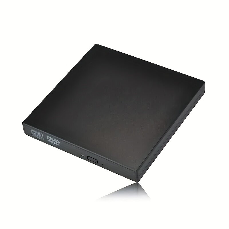 Внешний ультратонкий DVD-RW привод USB 2.0, черный, с кабелем питания