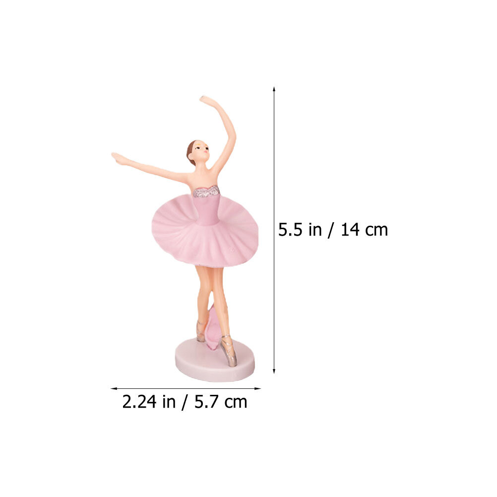 3 Штуки Украшения Балериной Из ПВХ Розового Цвета Длина 14CM Для Декора Столов И Тортиков