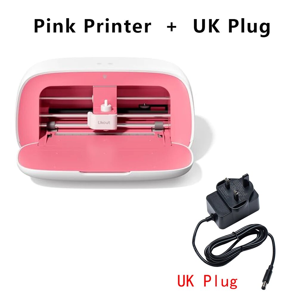 Likcut Glee S501 Портативный режущий плоттер Розовый, Pink add UK plug