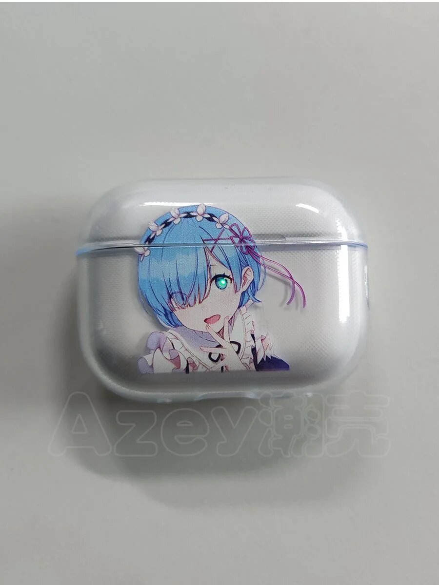 Чехол для AirPods Pro с Рем Re: Zero, прозрачный