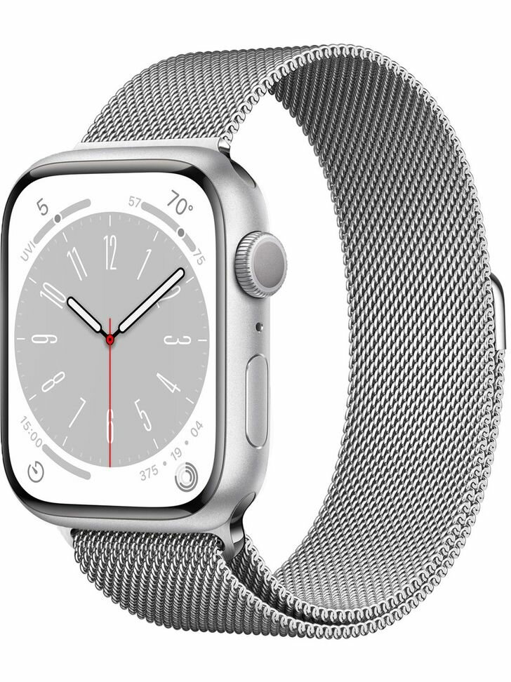Ремешок Apple Watch Milanese Loop Silver для Apple Watch 42-44-45mm (series 1-9) 46mm (Series 10) Ultra MTU62ZM/A