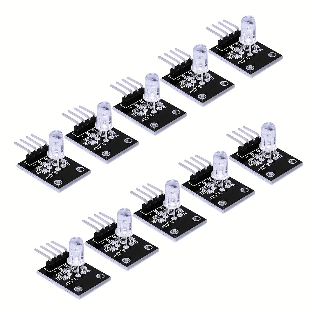 Монтажный модуль KY-016 с 3-цветным RGB светодиодом для учебных проектов, 10 шт
