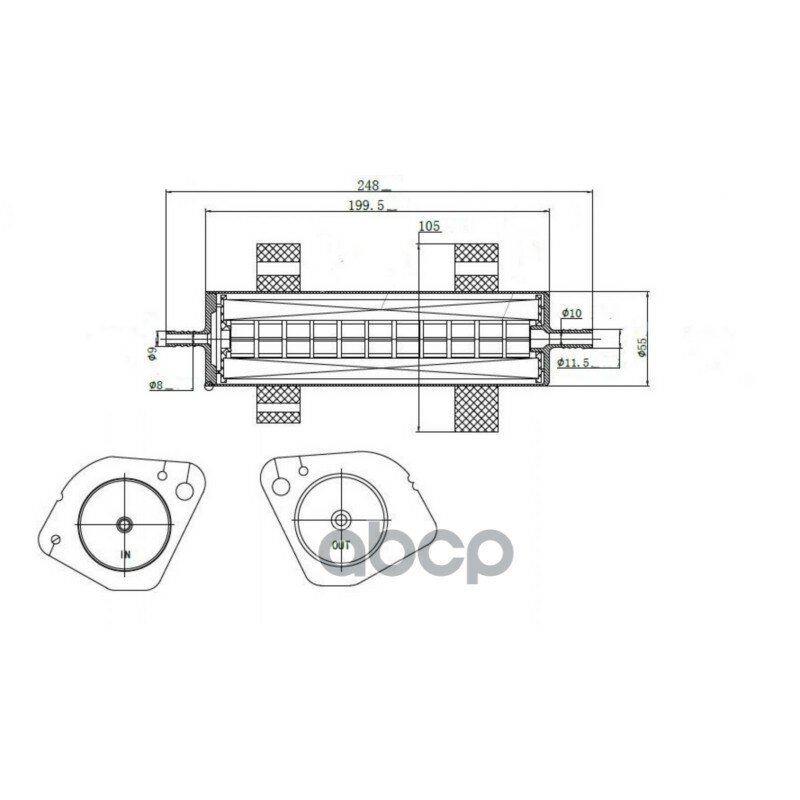 Фильтр для а/м VAG Q7 (07-)/A6 (11-)/A7 (10-)/Q5 (08-)/A5 (16-) 2.0D/3.0D (топл. диз.) (LFF 18321D) LUZAR арт. lff-18321d
