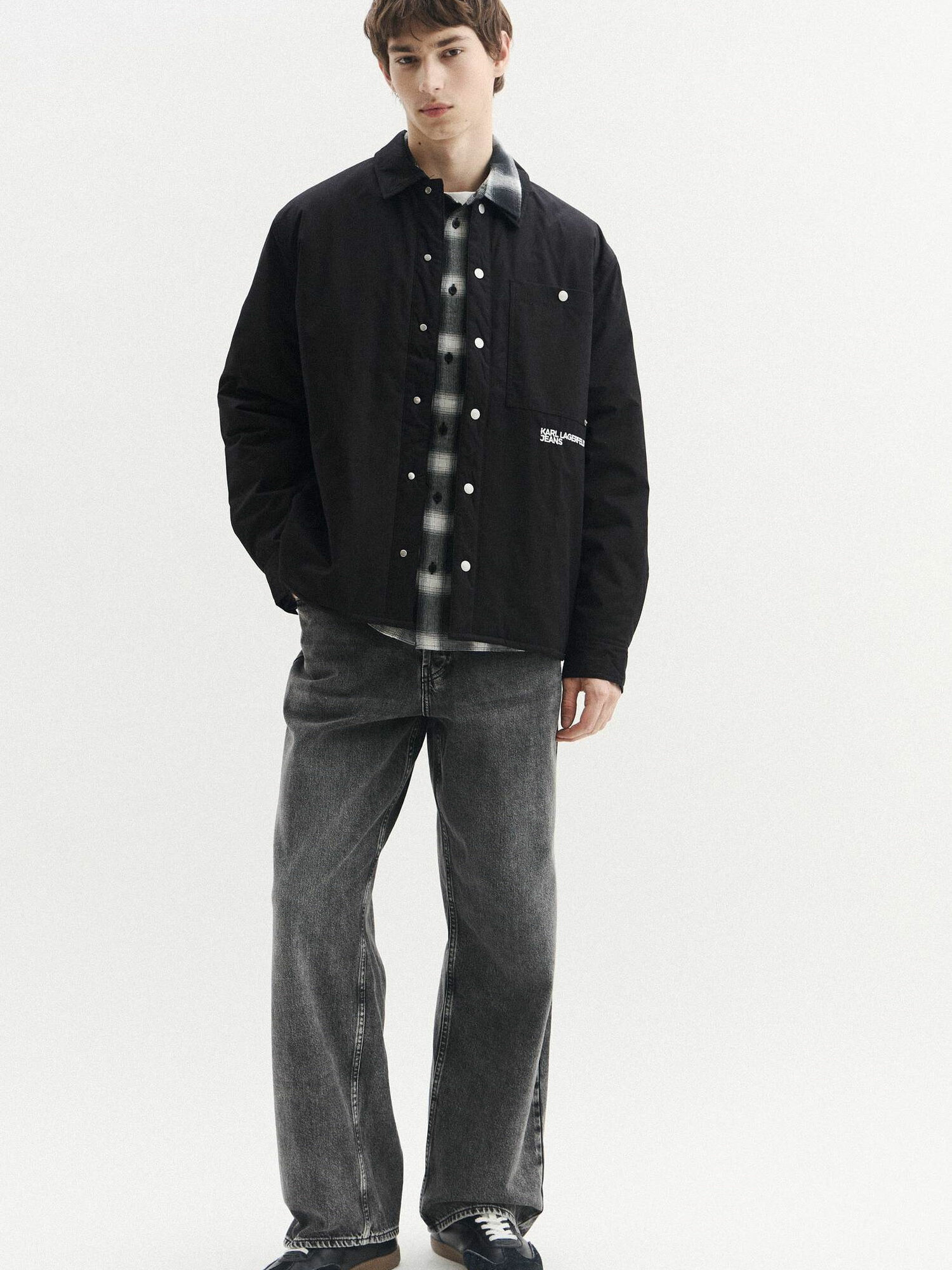 Рубашка KARL LAGERFELD JEANS, размер M, черный — фото 1